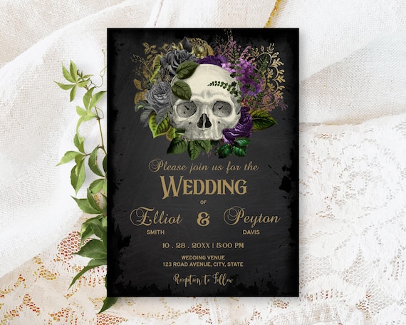 Skull wedding invitations 60 photos - Astyledwedding.com