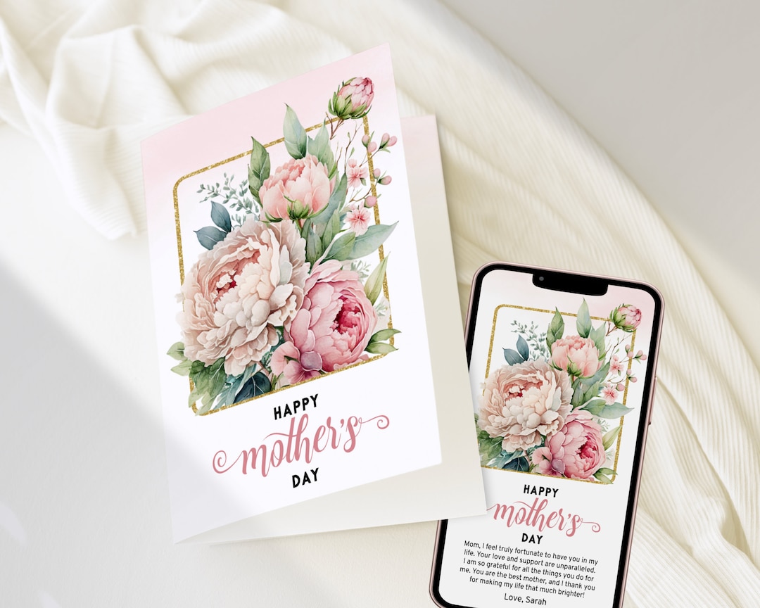 MOTHERS DAY CARD, Electronic Ecard for Mom, Printable Mother's Day Card ...