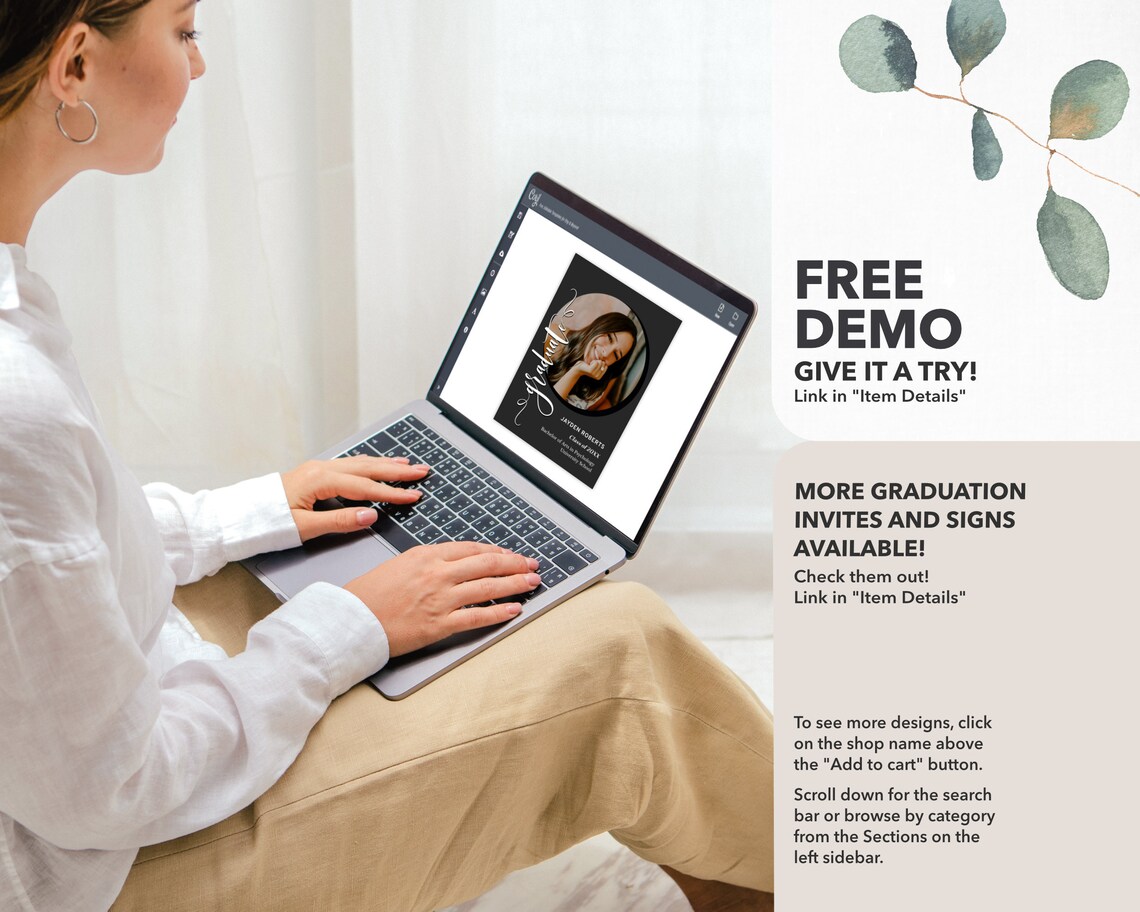 Dark Gray Graduation Invitation Template Photo Graduation Invite, High ...