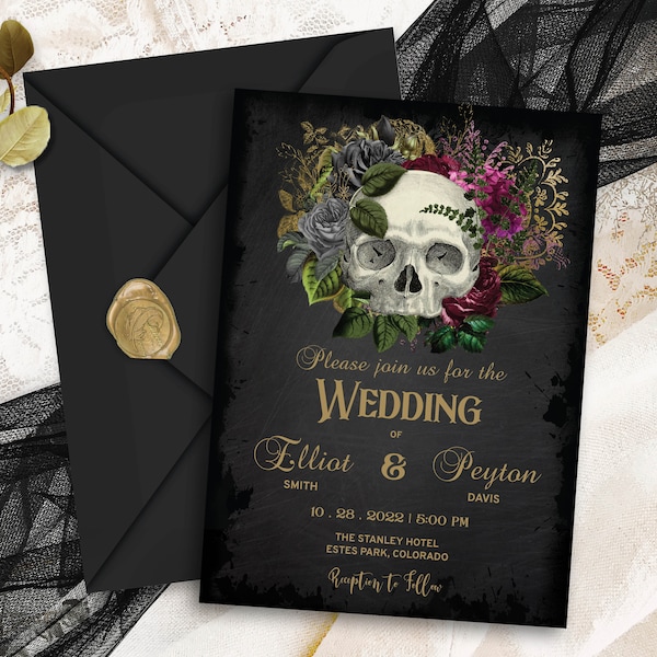 Goth Wedding Invitation - Etsy