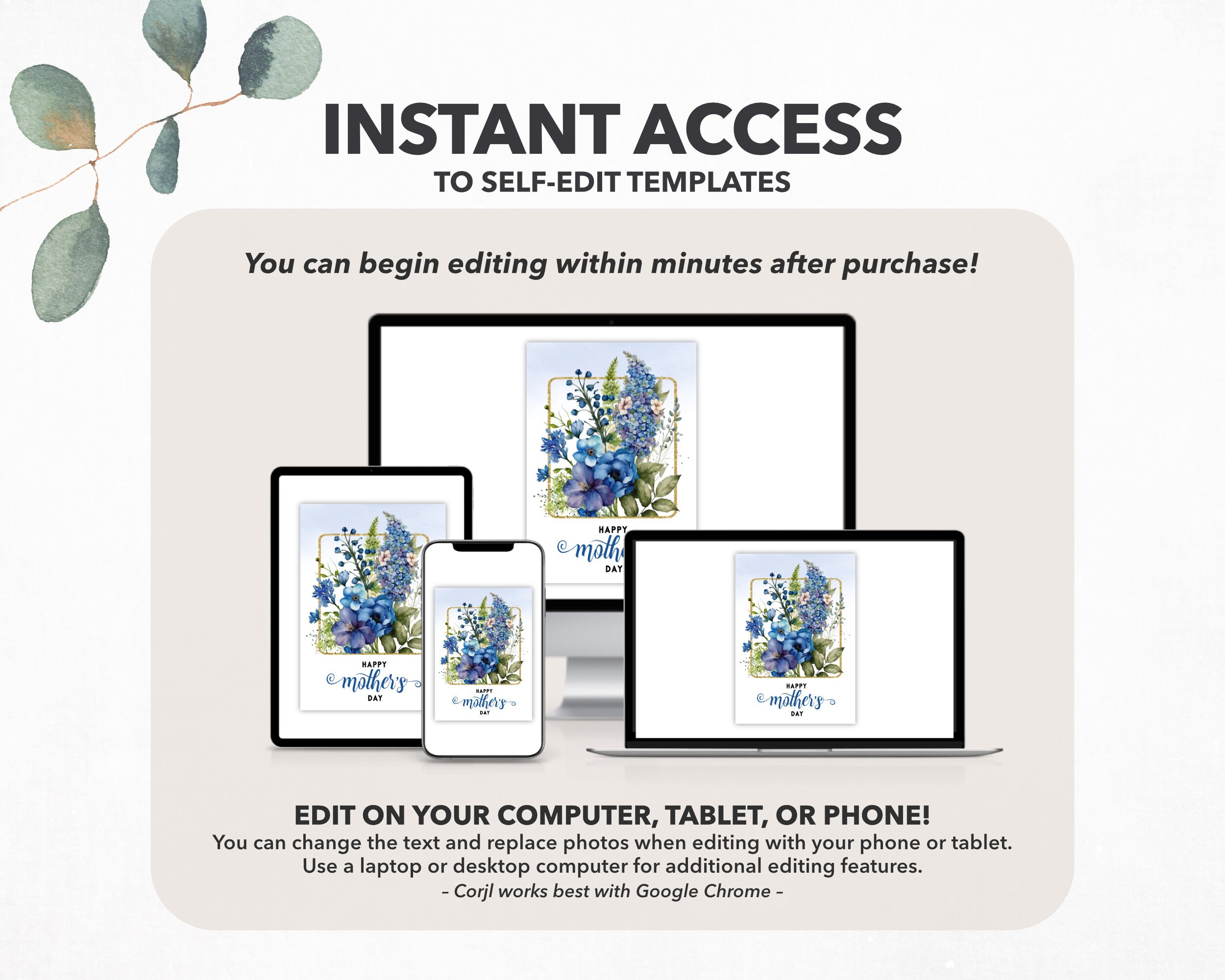 MOTHERS DAY CARD, Electronic Ecard for Mom, Printable Mother's Day Card ...