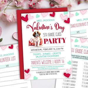 EDITABLE VALENTINES Day Classroom Party Invitation, DIY Valentine’s ...
