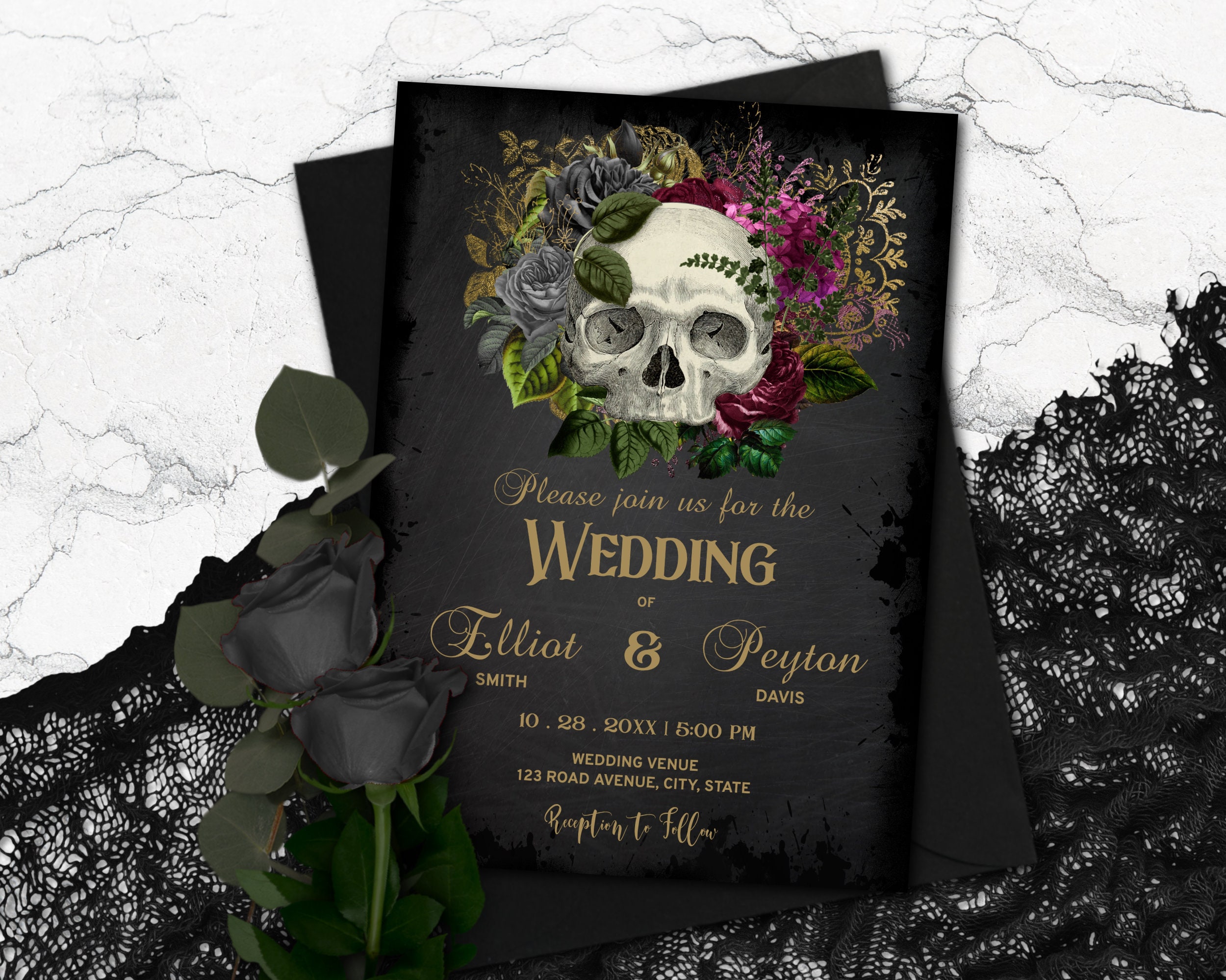 Skull Invitation Templates Unique Halloween Invitation Free
