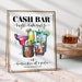 CASH BAR SIGN, Printable Template Drink Sign With Cocktails, Drinks ...