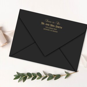 Goth Wedding Envelope Templates in Gold Lettering to Match the ...