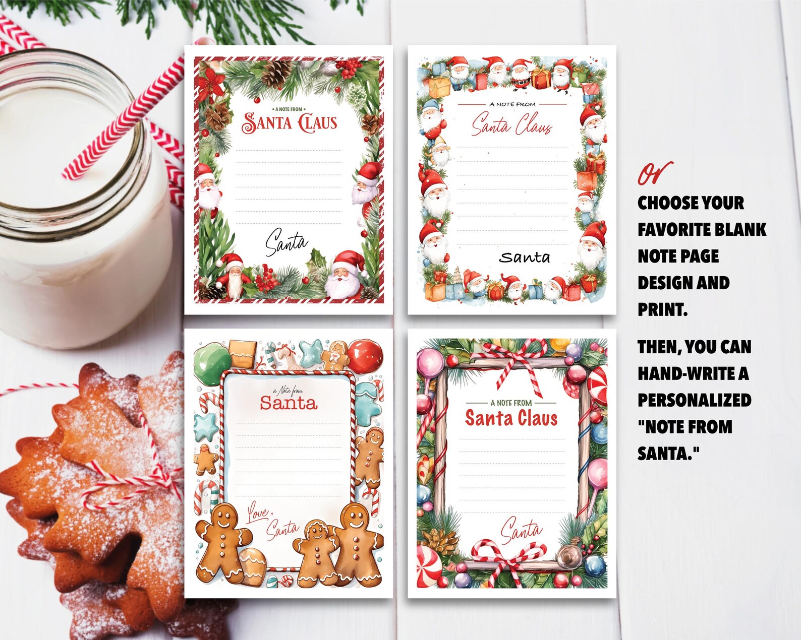 Note From Santa, Thank You for the Milk and Cookies Note, Instant ...