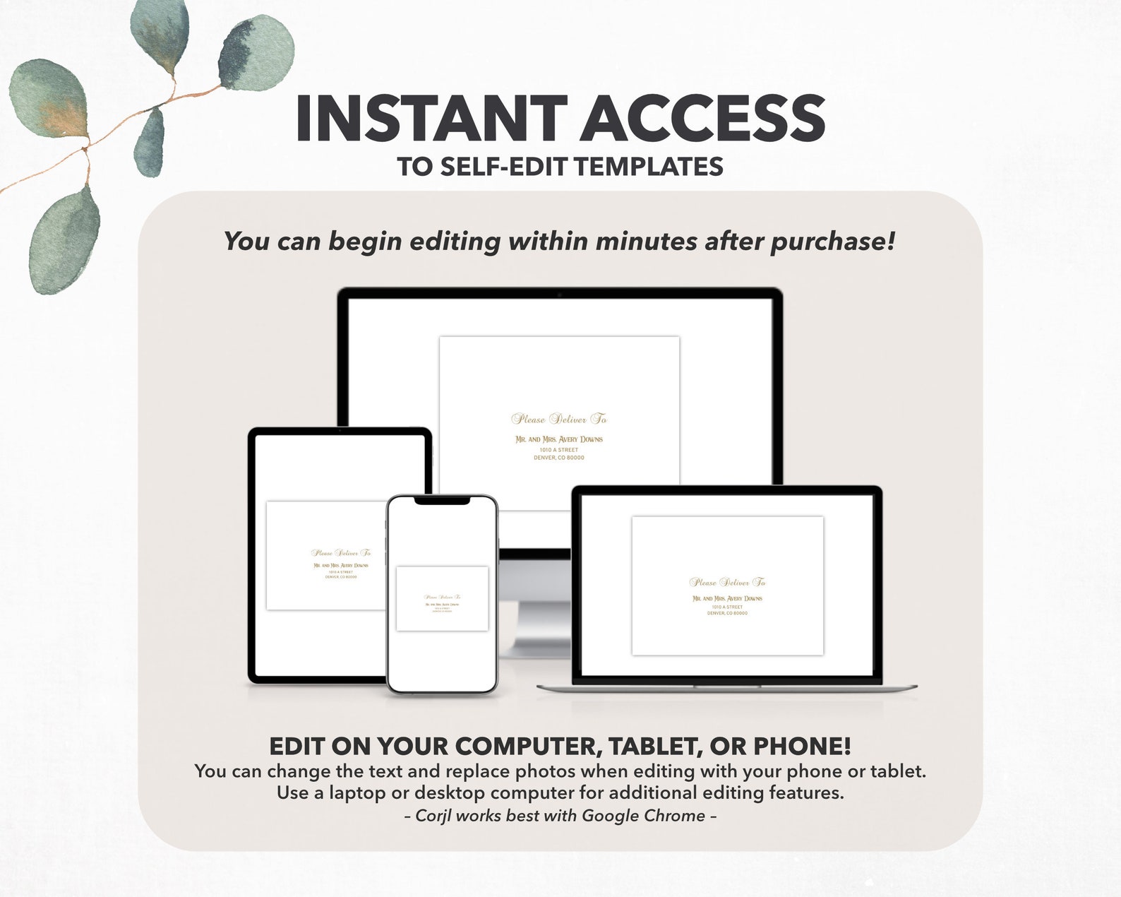 Goth Wedding Envelope Templates in Gold Lettering to Match the ...