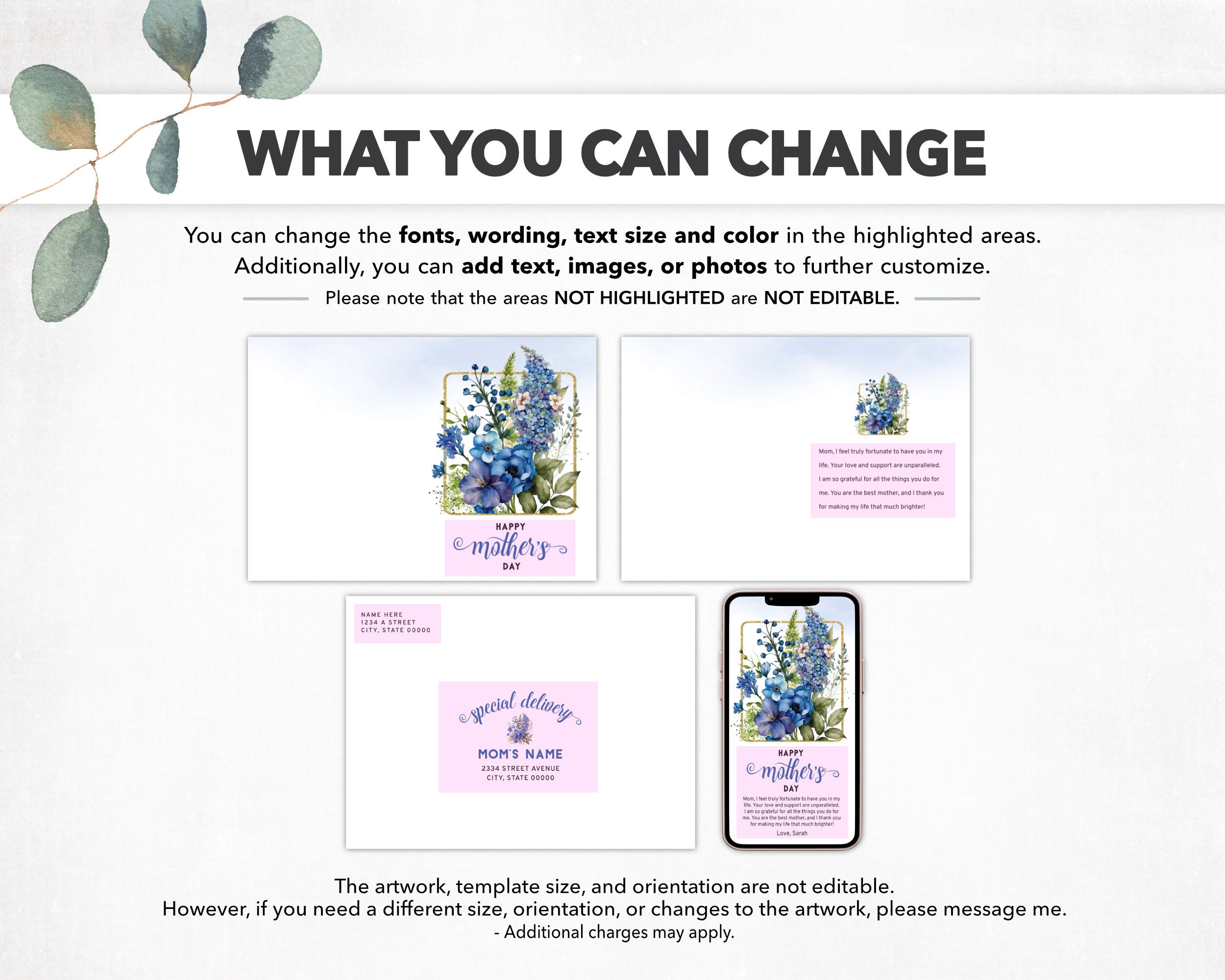 MOTHERS DAY CARD, Electronic Ecard for Mom, Printable Mother's Day Card ...