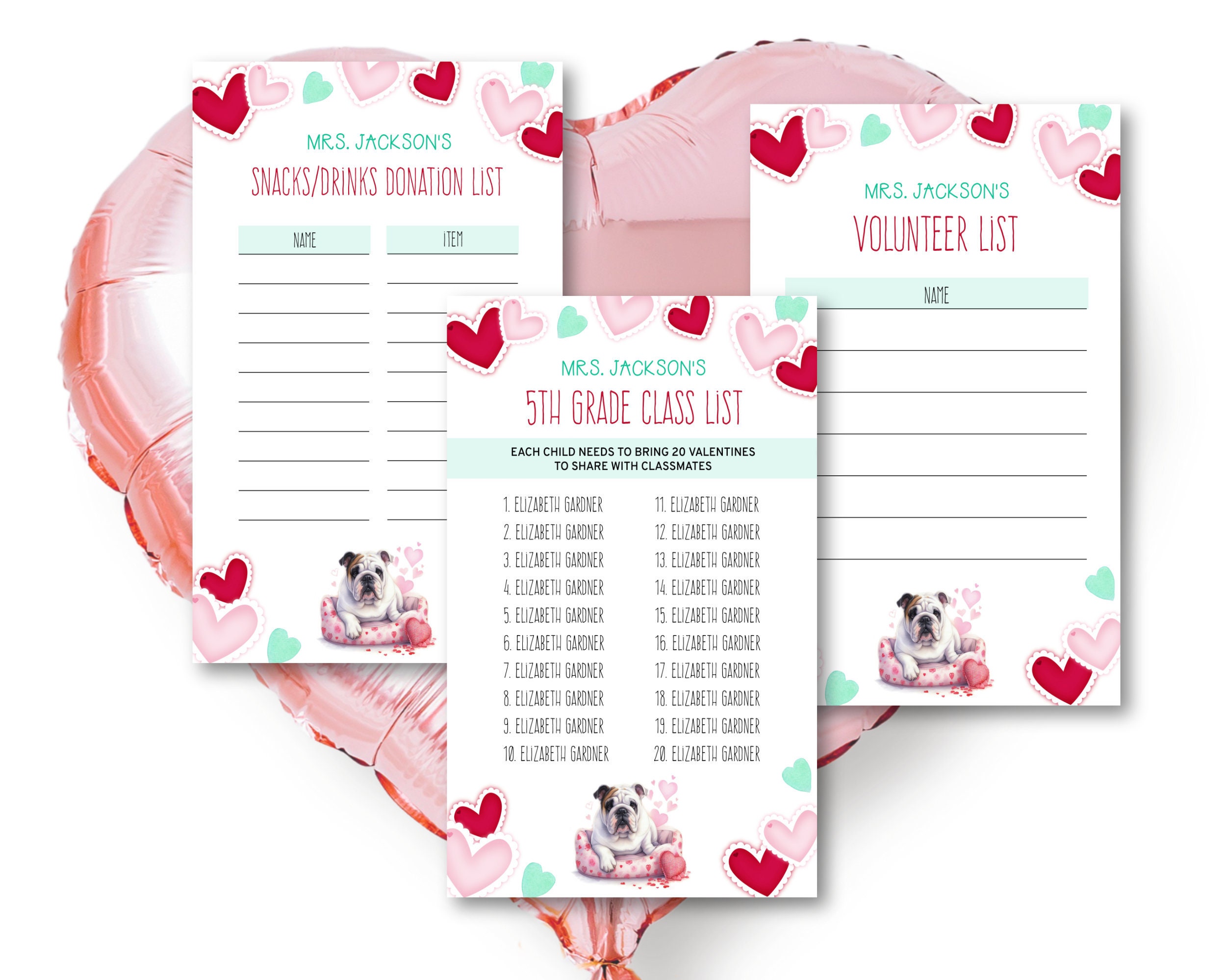VALENTINES DAY Class Party Invitation, Editable Valentine’s Classroom ...