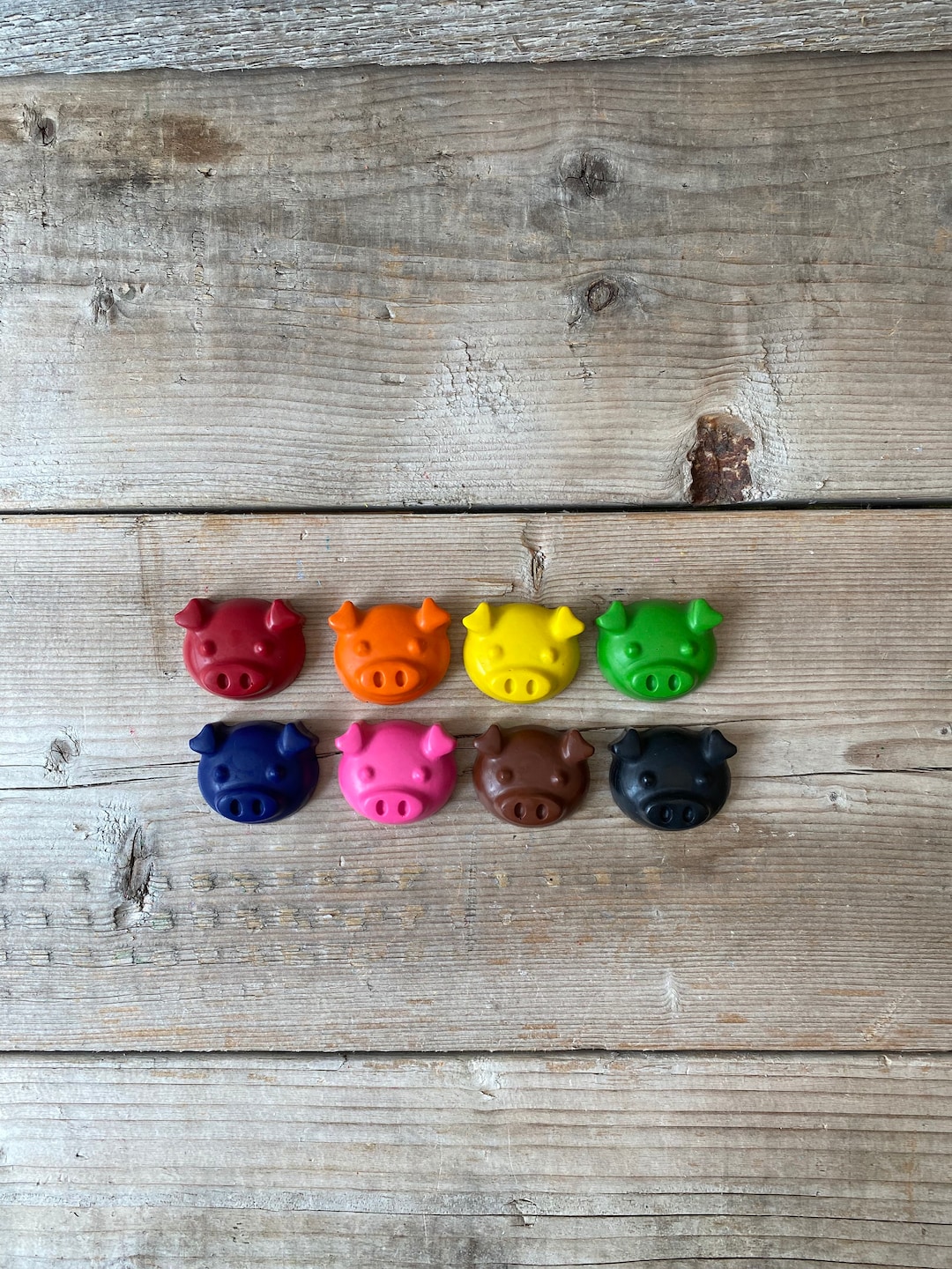 Set of 8 Pig Crayons - Etsy