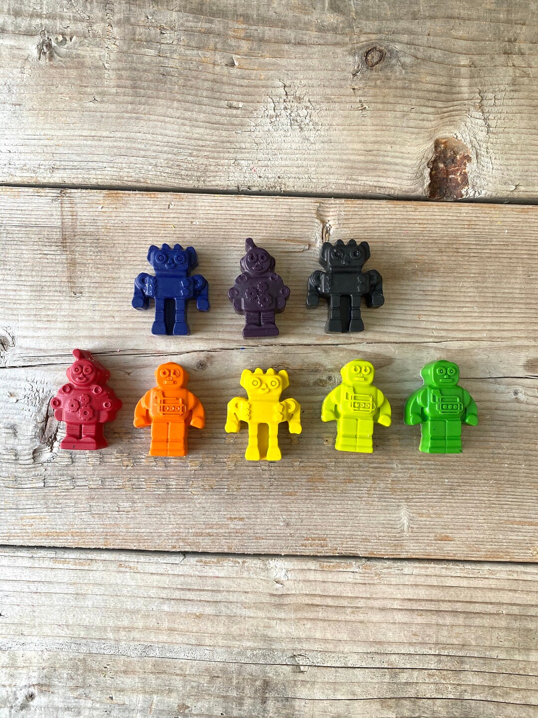 Set of 8 Robot Crayons - Etsy