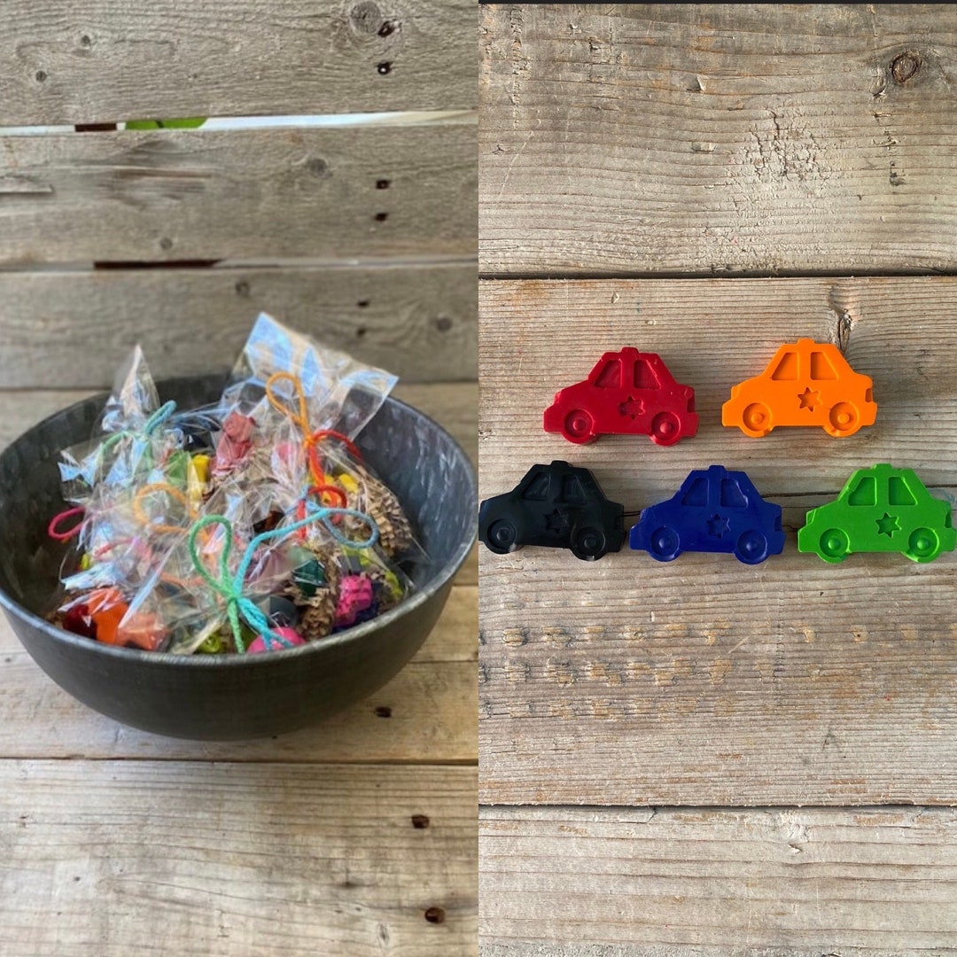 Police Car Crayon Party Favors - Etsy