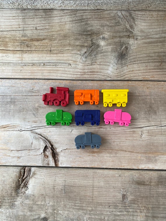 Set of 7 Train Crayons | Etsy