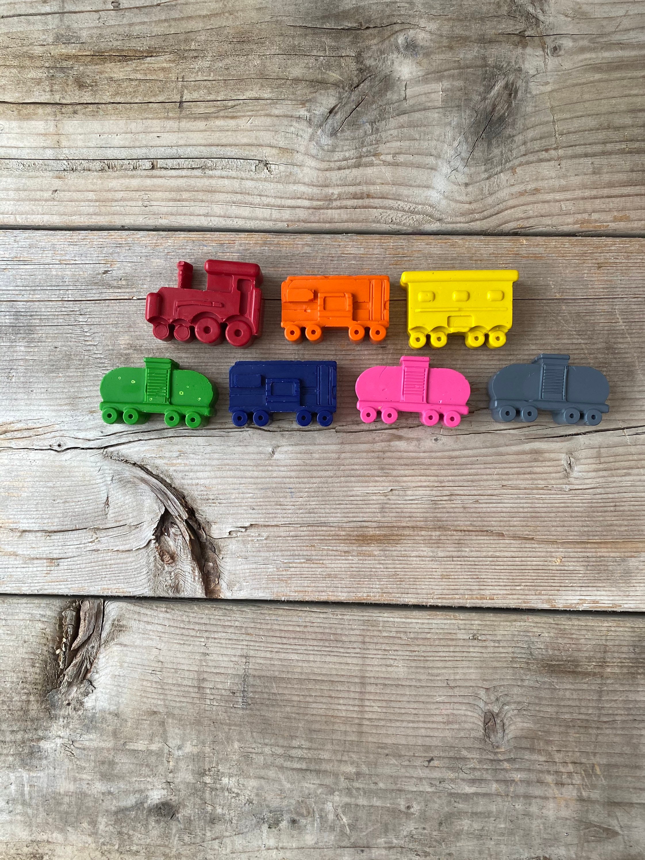 Set of 7 Train Crayons - Etsy