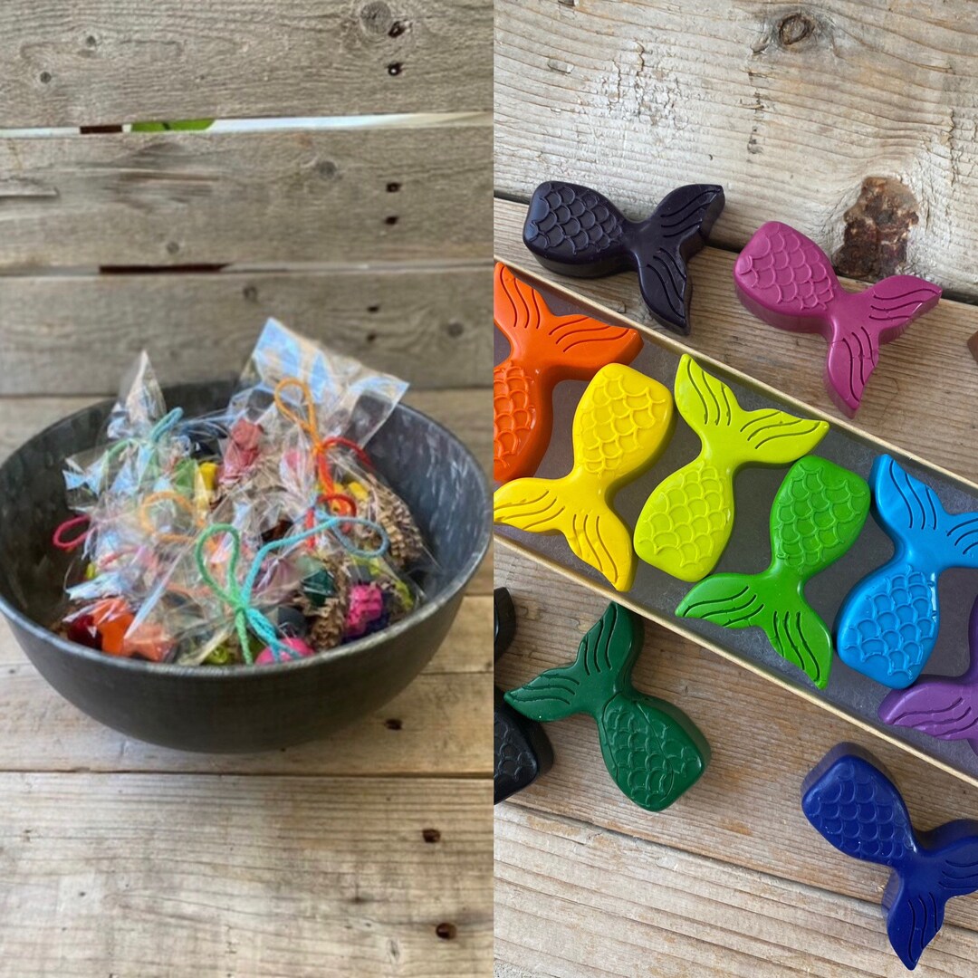 Mermaid Crayon Party Favors - Etsy