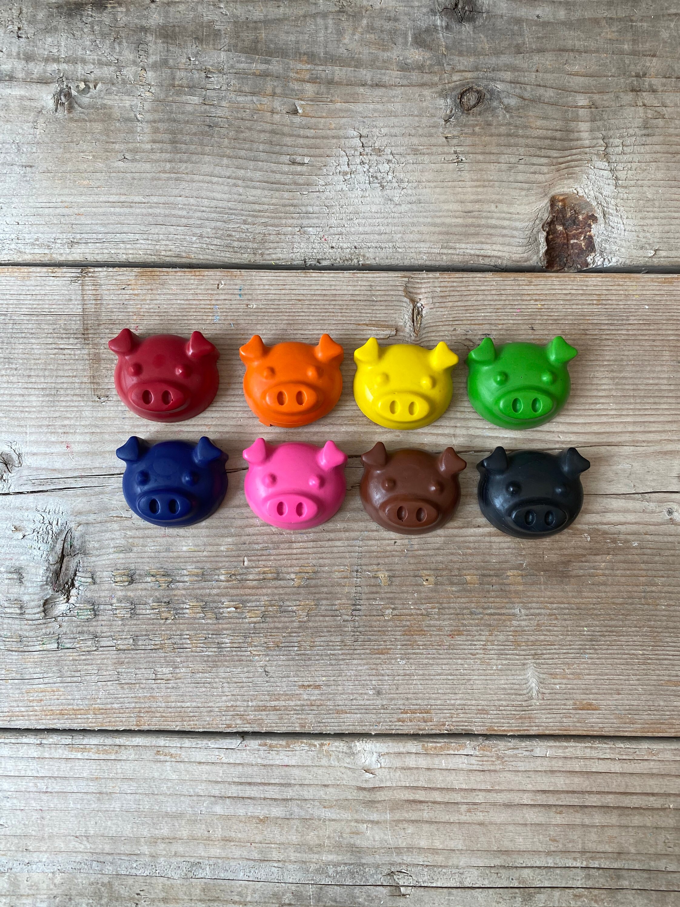 Set of 8 Pig Crayons - Etsy