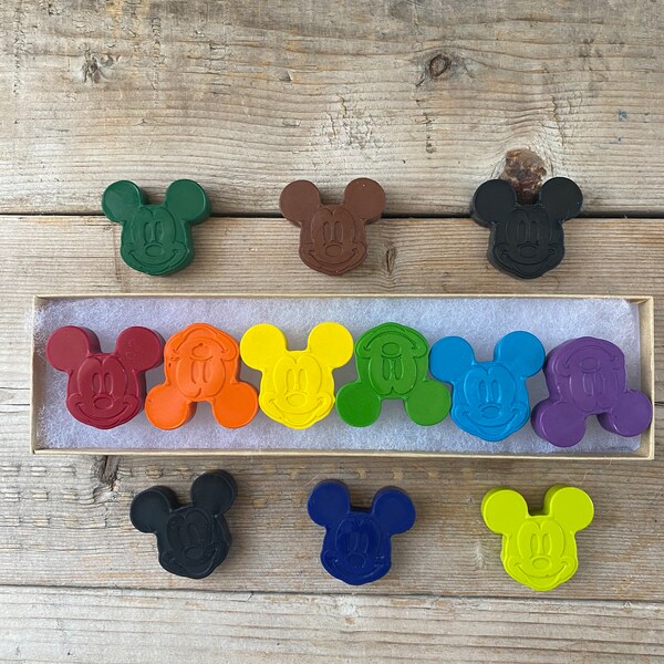Mickey Mouse Crayons - Etsy