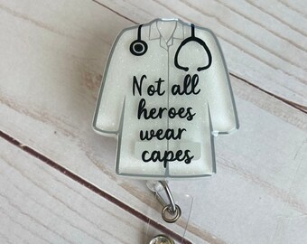 Lab Coat Badge Reel Lab Badge Holder ID Badge Clip - Etsy