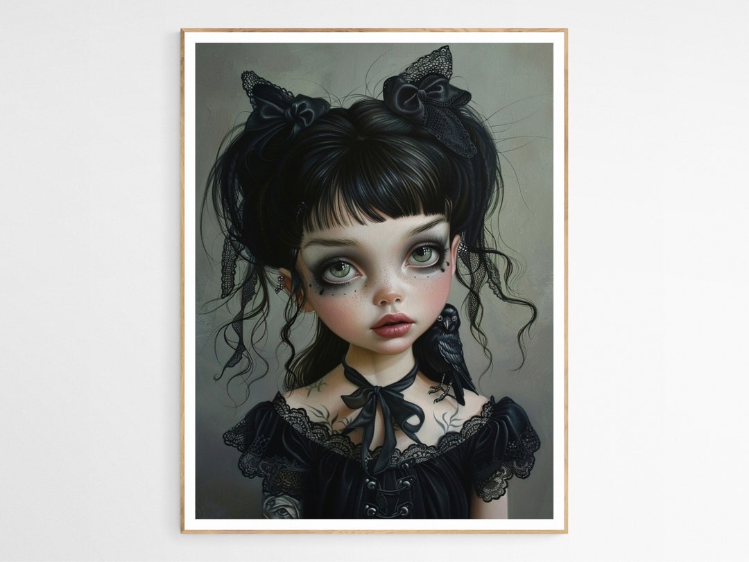 Stunning Gothic Doll Art Print | Gothic Doll Wall Art, Fantasy and ...