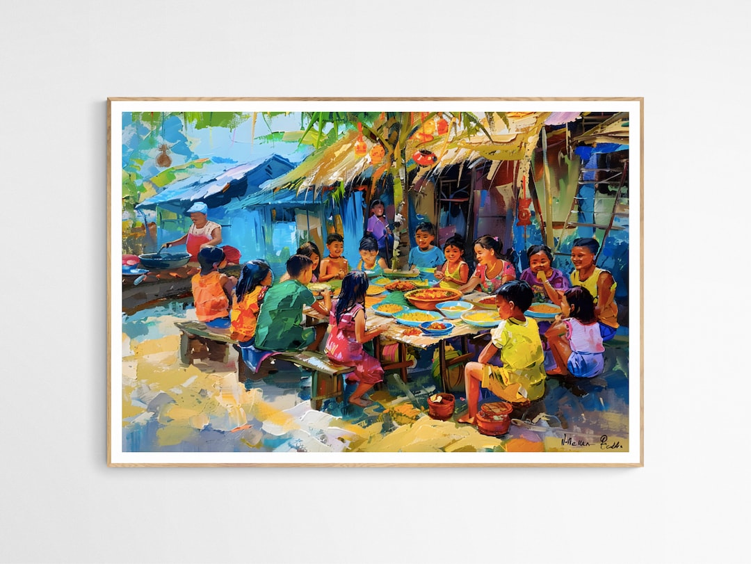 Meal of the Children Philippines Art Print | Filipino Inspired Art ...