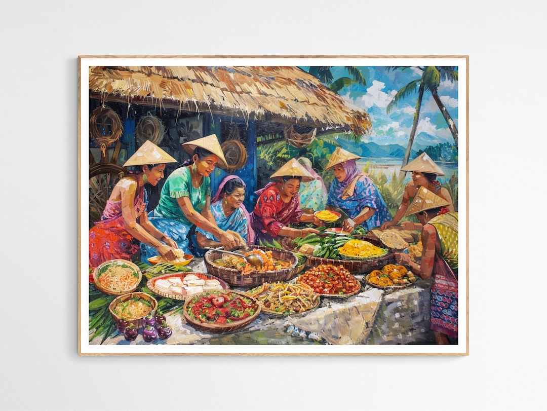 Colors of a Filipino Village Art Print | Philippines Travel Wall Art ...