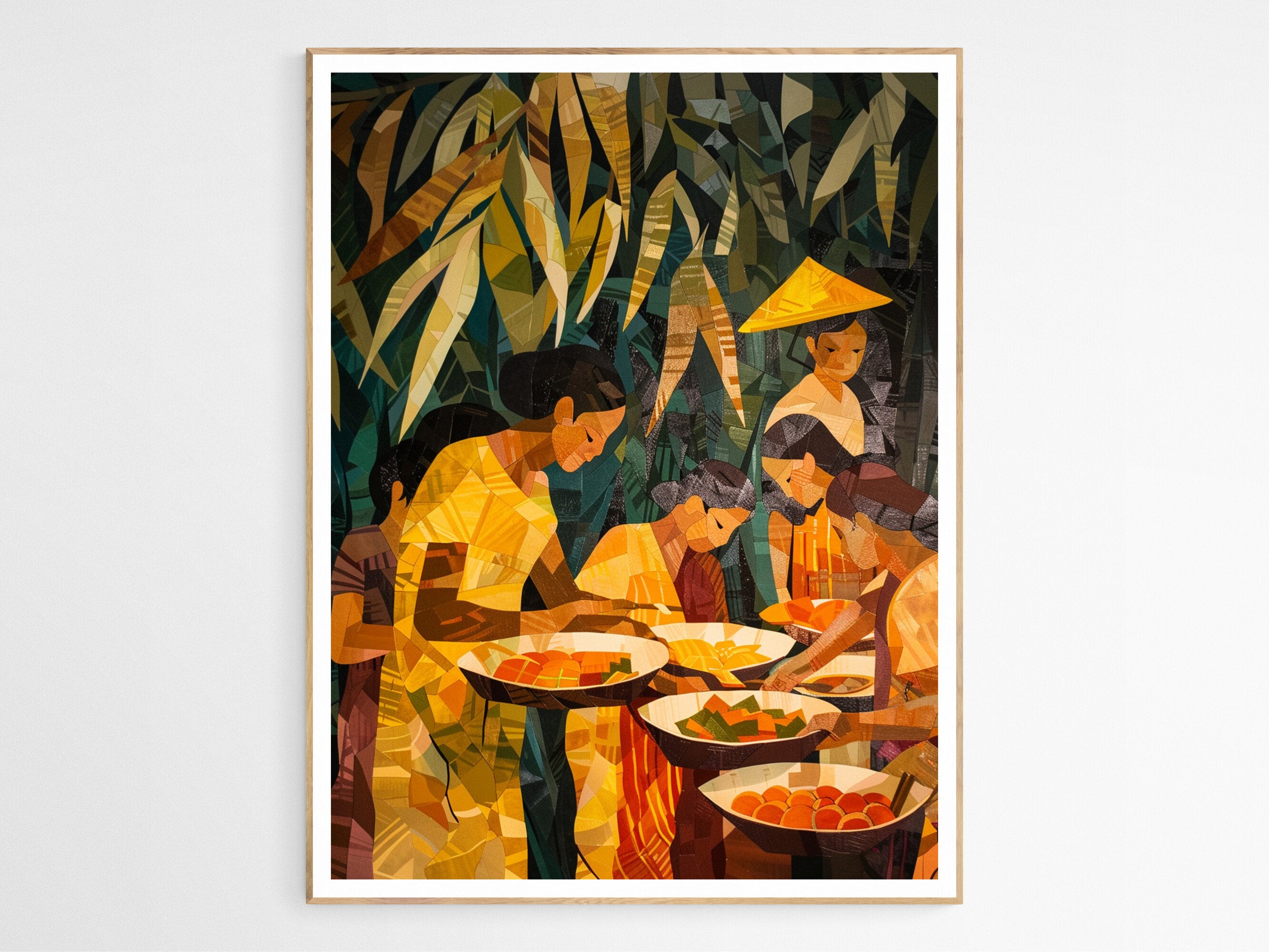 Filipino Feast Kamayan Art Print Vibrant Cultural Celebration Scene ...