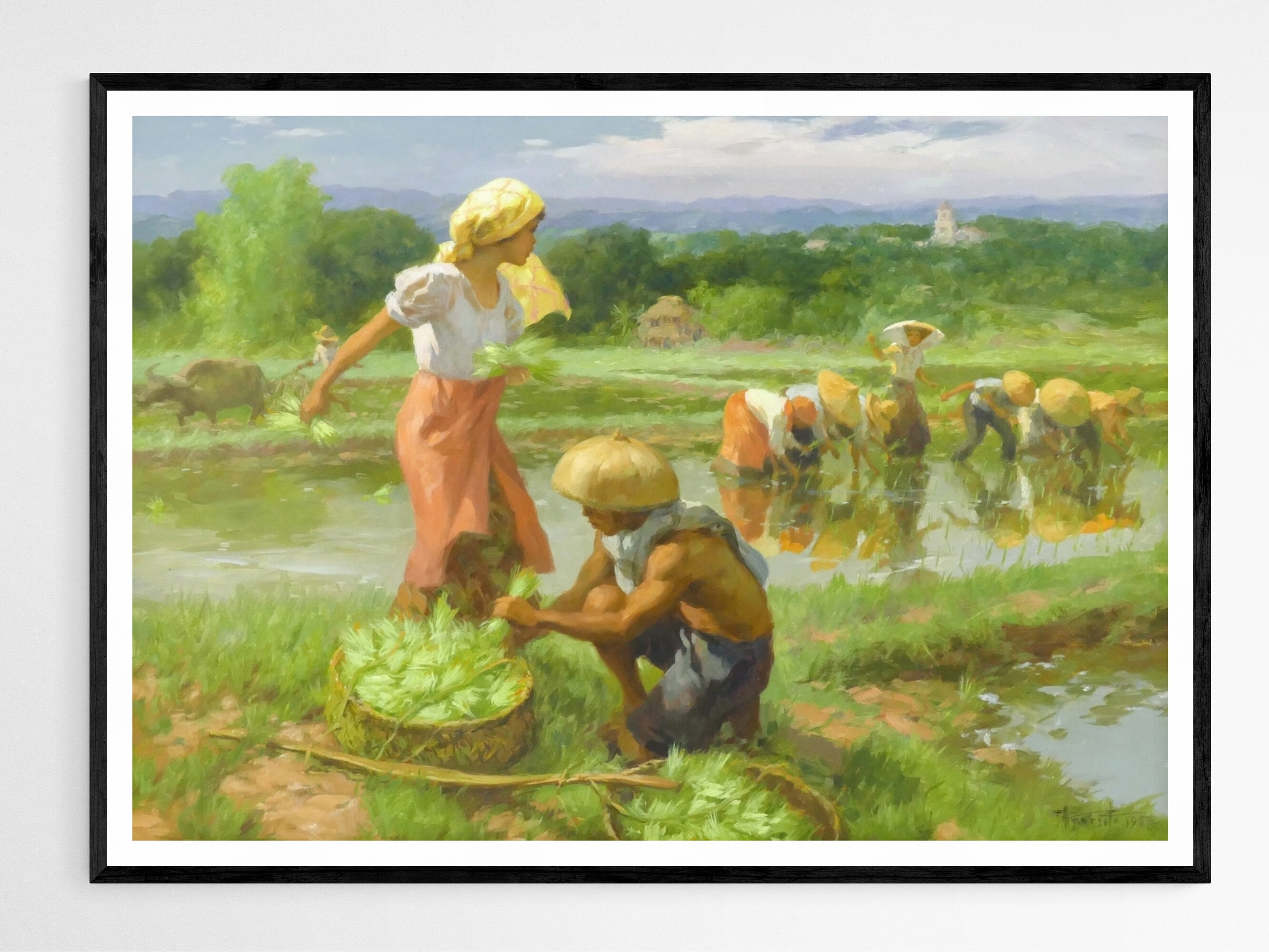Planting Rice By Fernando Amorsolo