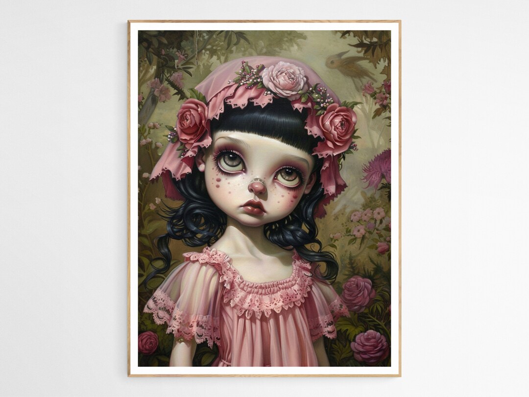 Portrait of Macie the Doll Art Print | Bright and Cheerful Wall Decor ...