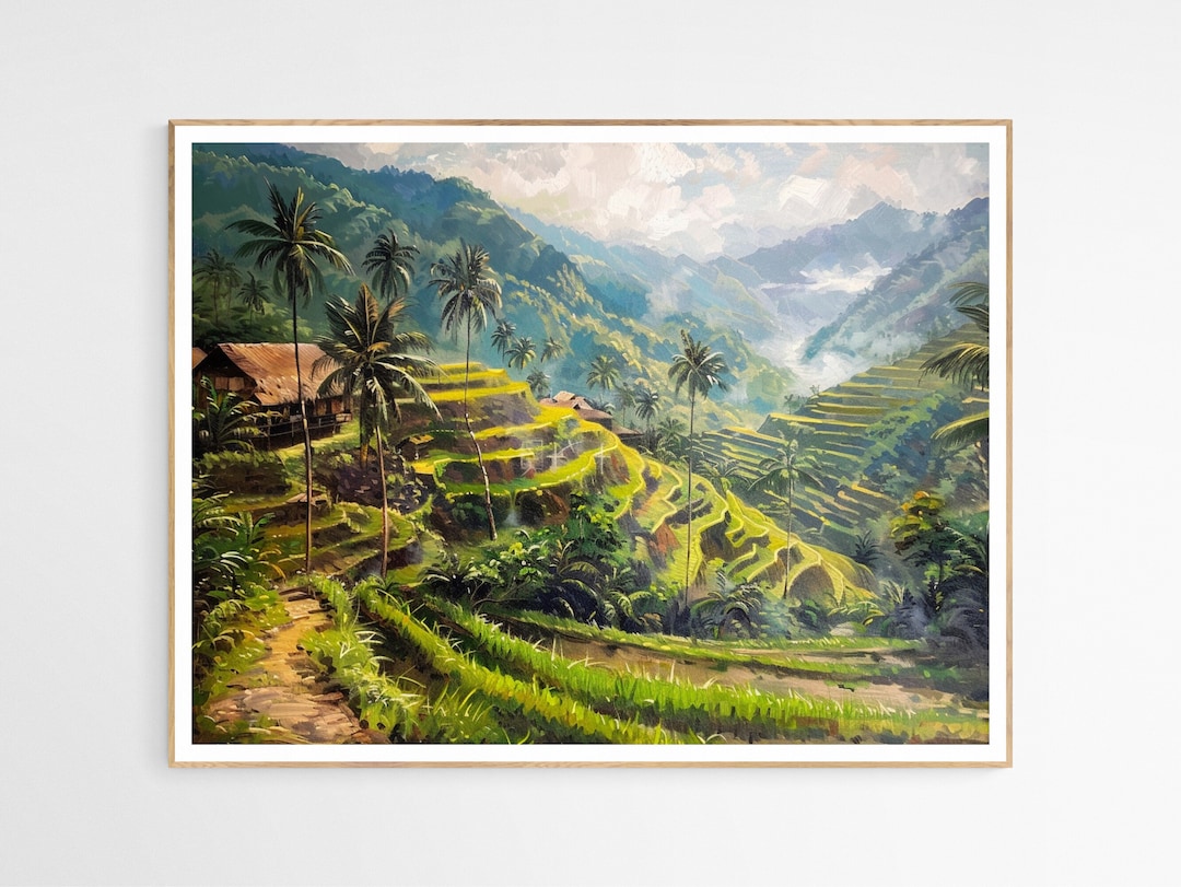 Essence of Banaue Rice Terrace Art Print | Filipino Art, Vibrant ...
