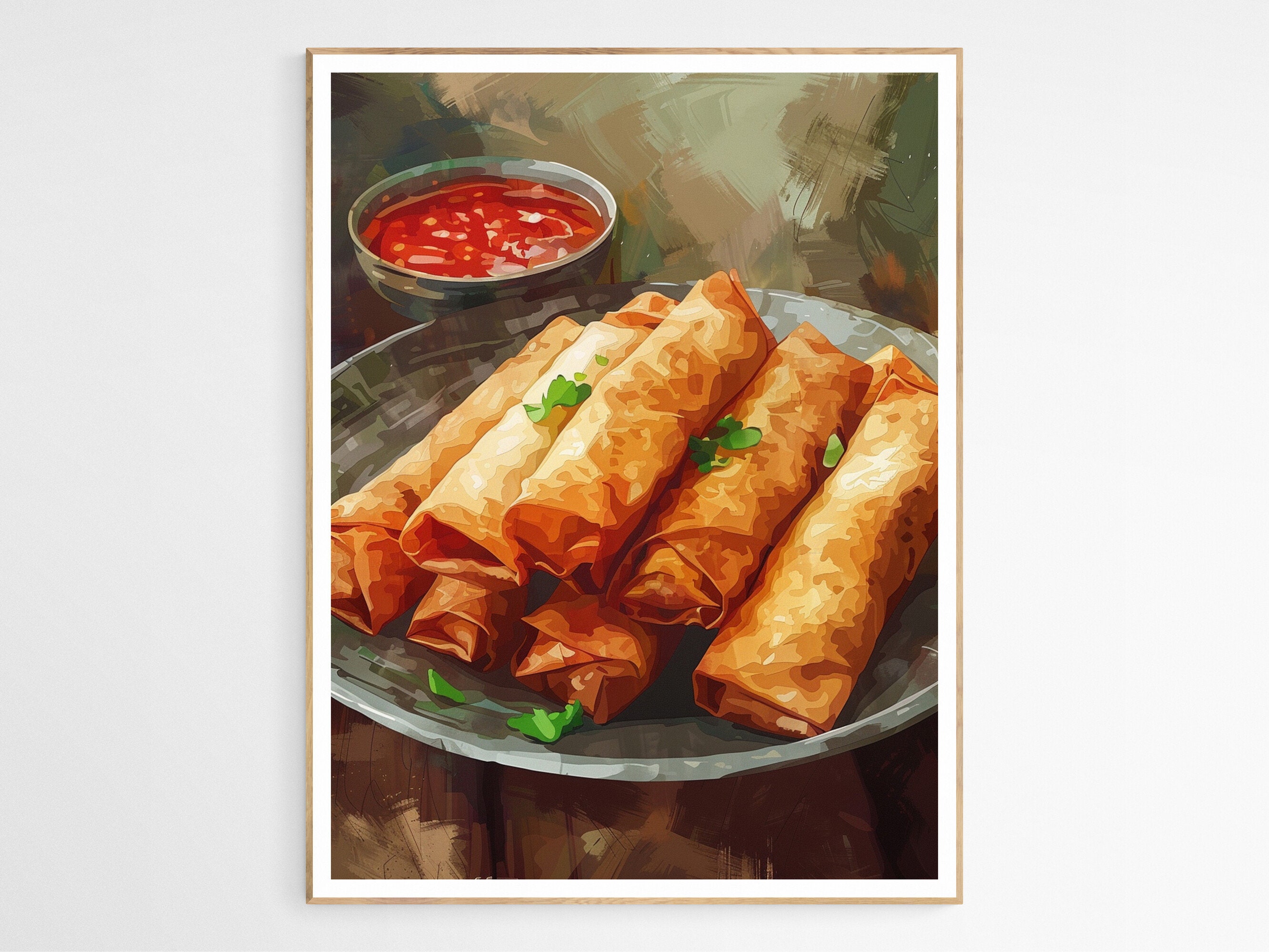 Lumpia Filipino Cuisine Art Print Vibrant Kitchen Decor, Ideal for ...