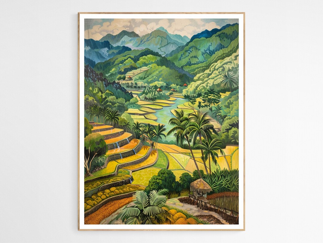 Layers of Banaue Rice Terraces of the Philippines Art Print | High ...