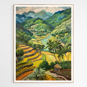 Layers of Banaue Rice Terraces of the Philippines Art Print | High ...
