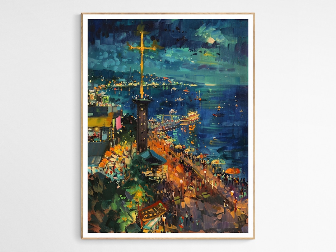 Philippines Cebu City Moonlight Art Print | Philippines Cultural Home ...