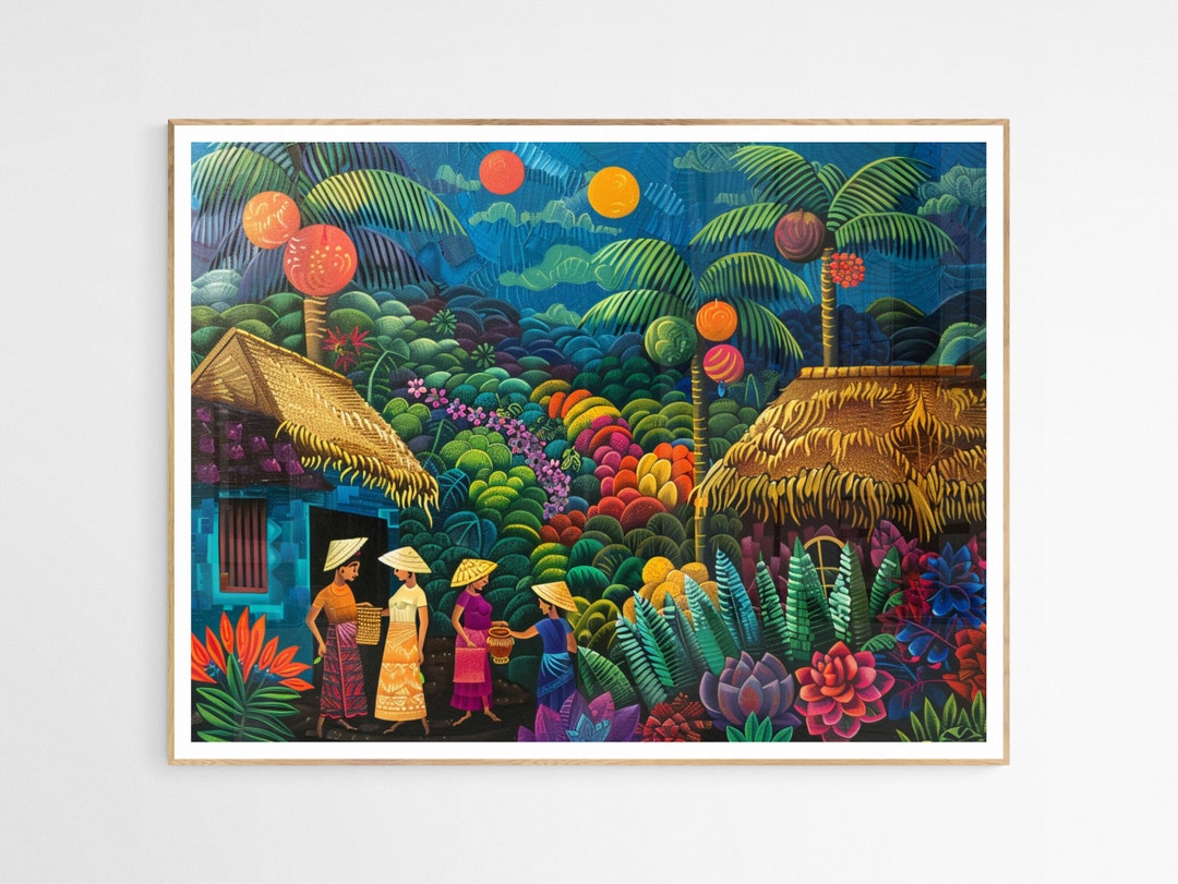 Filipino Villagers Art Print | Philippines Folklore Art, Intricate ...