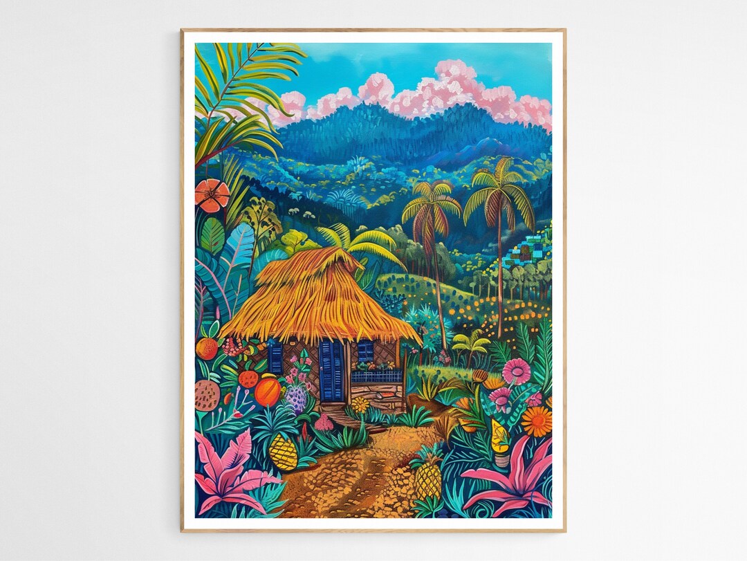 Enchanting Tropical Nature Filipino Village Art Print | Filipino ...