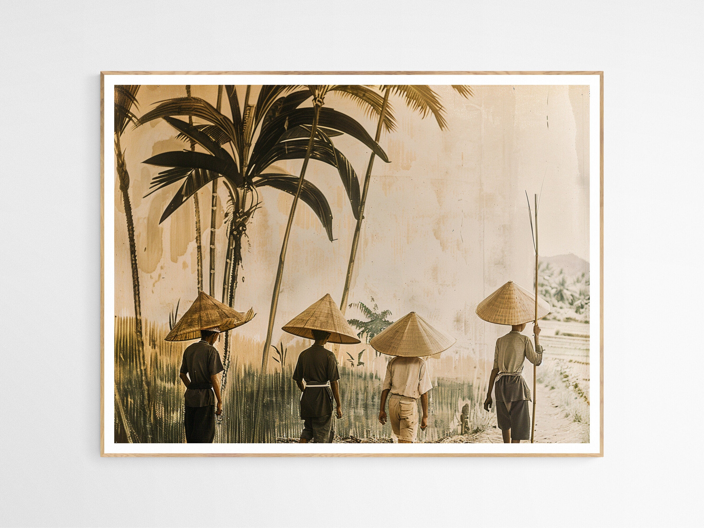 Salakot Men Philippines Art Print Cultural Filipino Landscape ...