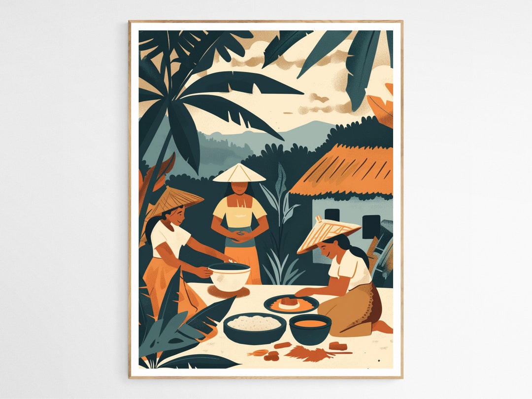 Filipino Villagers Day in the Life Art Print | Celebrating Filipino ...