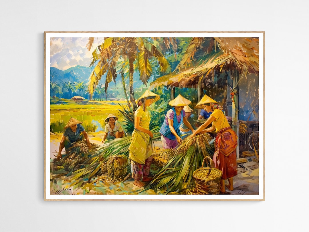 Bayanihan Bonds Art Print | Filipino Culture Wall Decor, Strength in ...