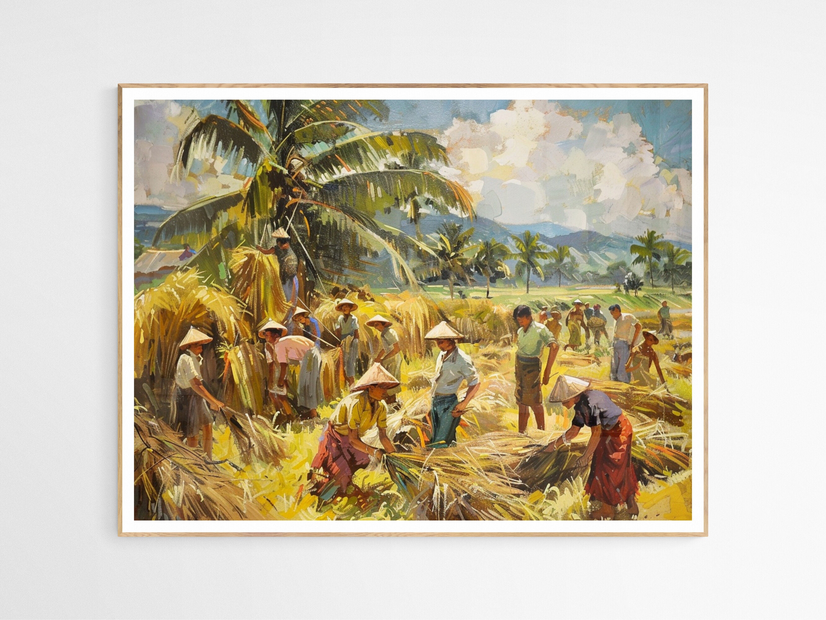 Day on the Farm Art Print Filipino Cultural Wall Decor, Ideal for ...