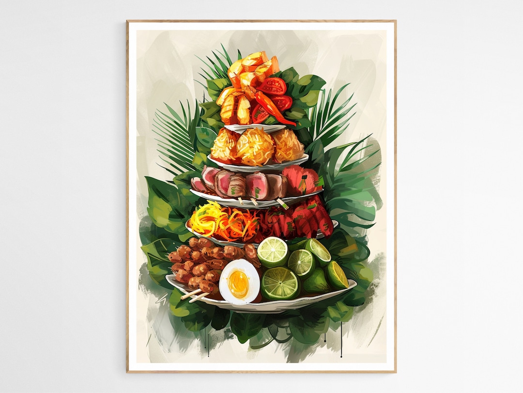 Filipino Food Tier Art Print | Pinoy Wall Art Decor, Filipino Cuisine ...
