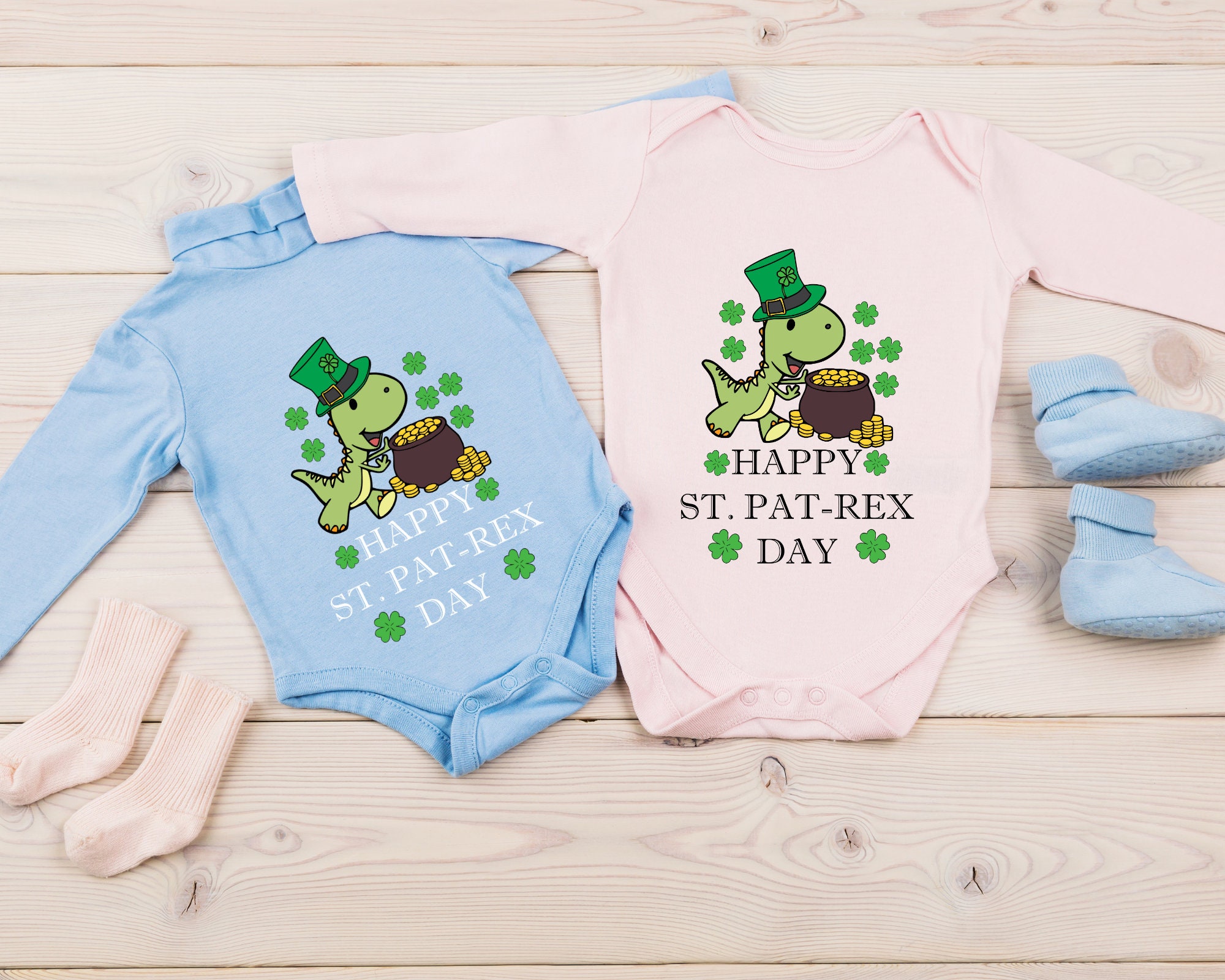 Happy St. Pat-Rex Day Cute Dinosaur St. Pattys Dino Saint | Etsy