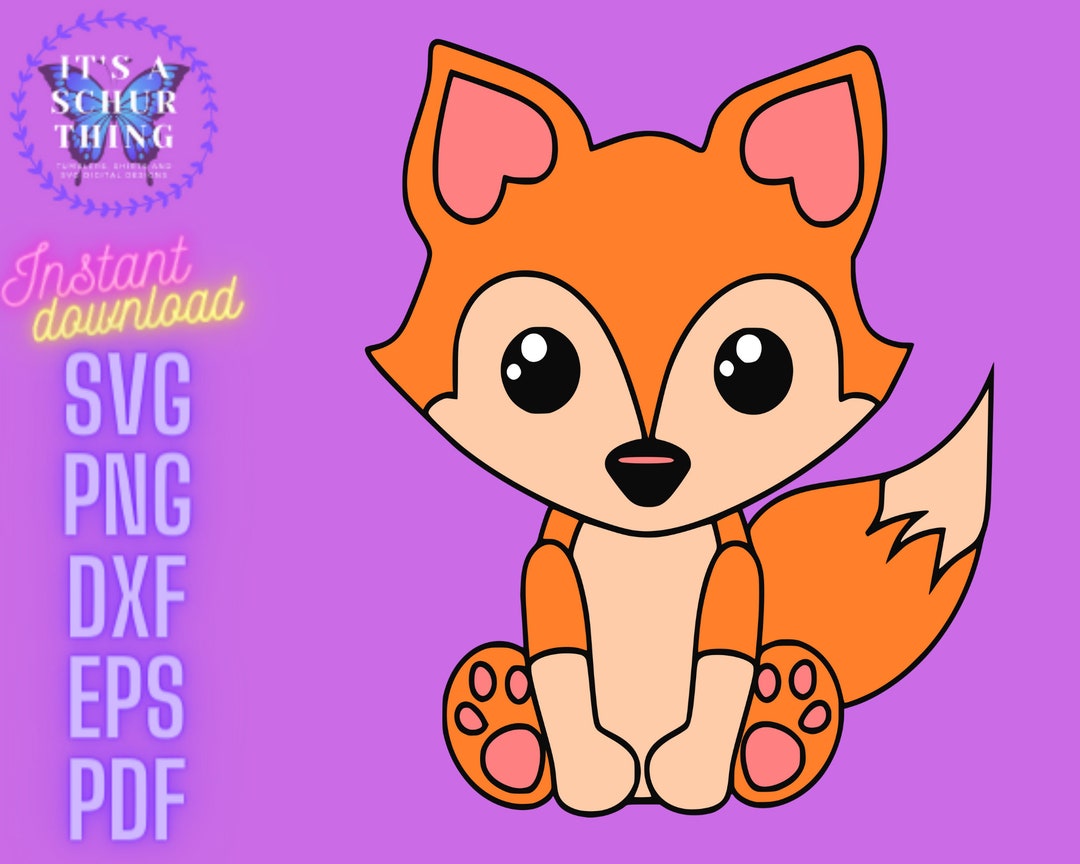 Baby Fox Baby Animal Cute and Adorable Instant Digital Download for ...