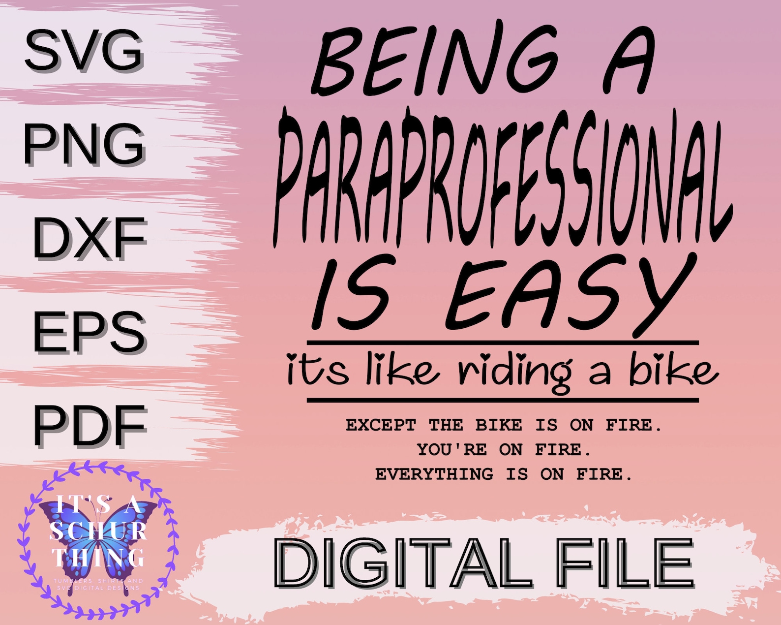 Being a Paraprofessional is Easy Funny Para/paraprofessional Digital ...
