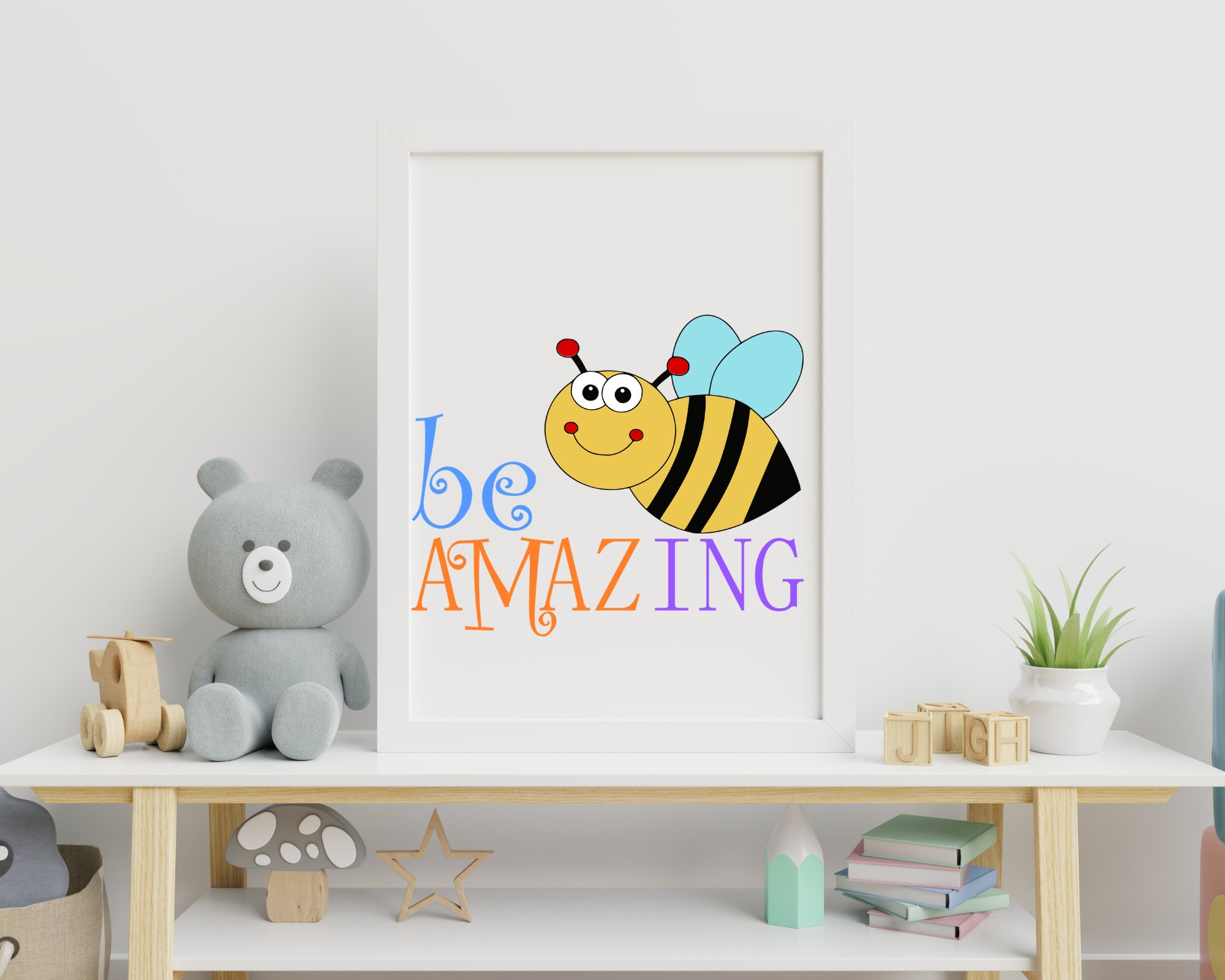 Be Amazing Cartoon Bumble Bee Cute Cut File Instant Digital Download ...