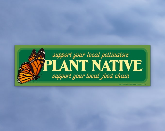 Grow Native Bumper Sticker With California Wildflowers, Monarchs, and ...