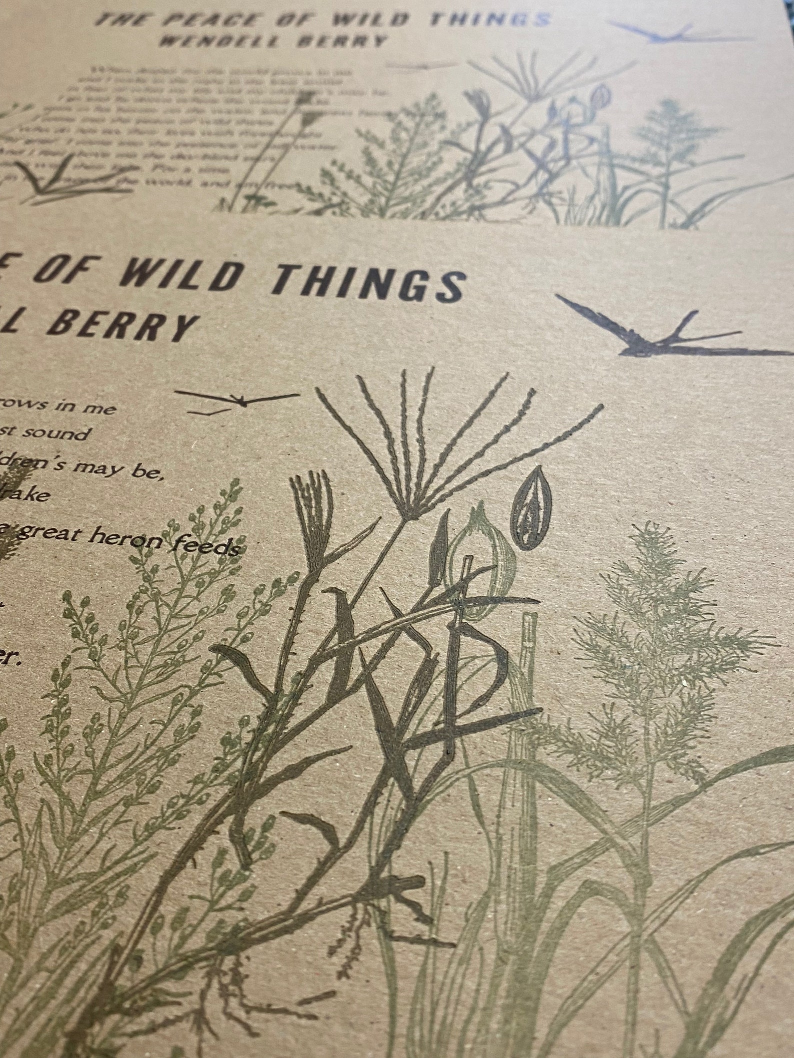 The Peace of Wild Things wendell Berry Poem Giclee Edition - Etsy