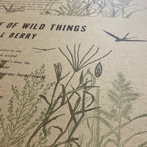 The Peace of Wild Things • wendell Berry Poem • Giclee Edition of ...