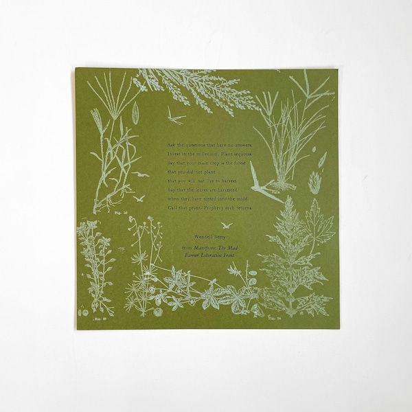 Poetry Broadside - Etsy