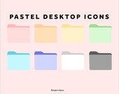 Pastel Desktop Folder Icons MacBook & Windows Files - Etsy