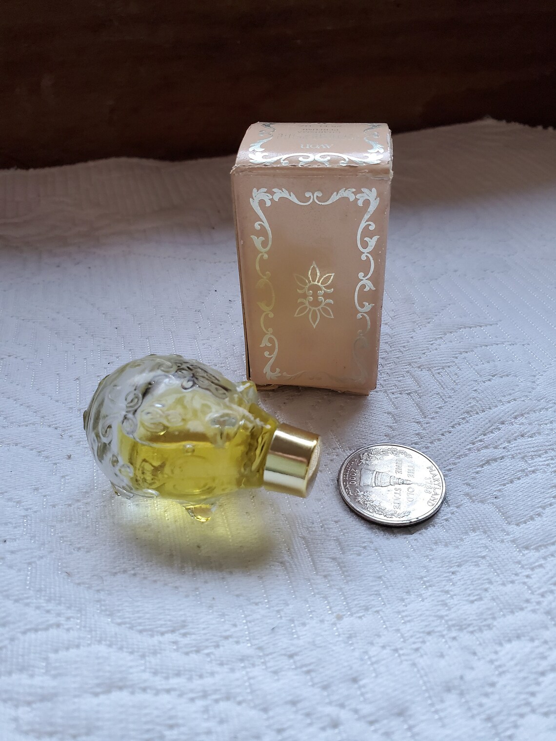 Perfume Petite Avon miniature piggy bank bottle vintage with | Etsy